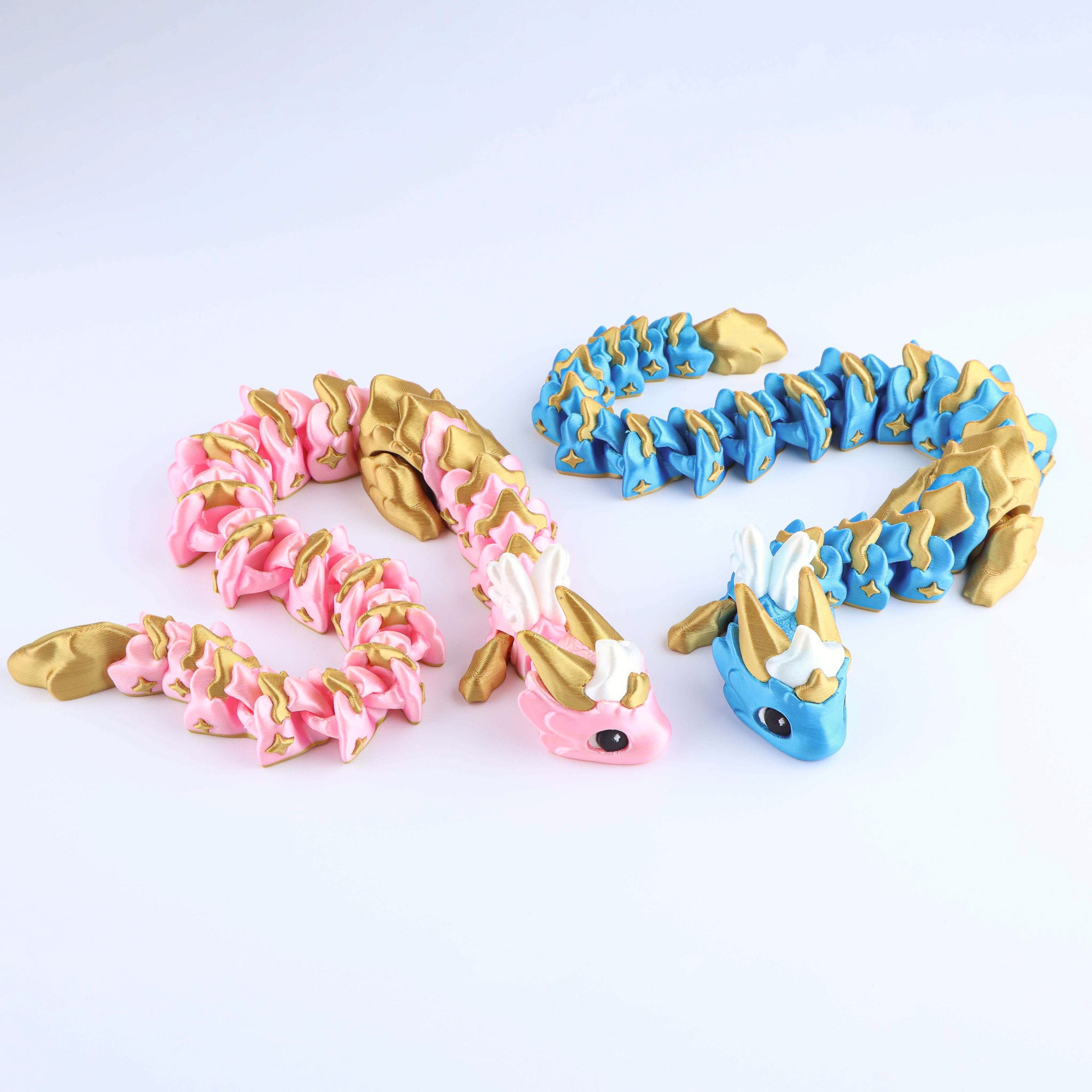 3D Printed Cute Atria Dragon Fidget Toy – Articulated Fantasy Desk Toy ...