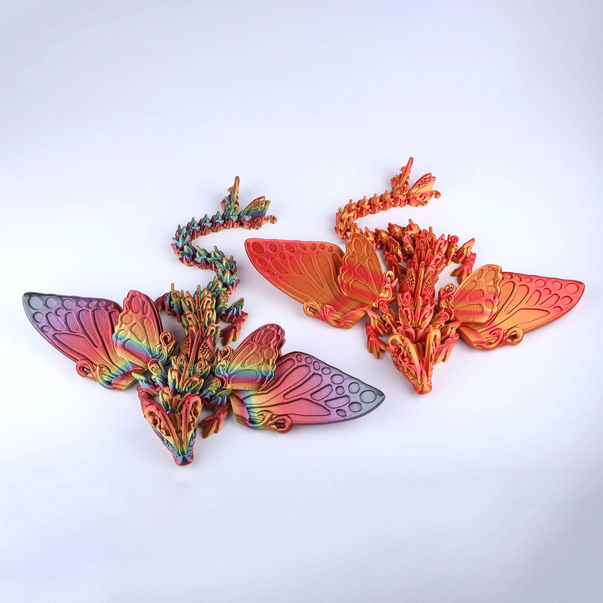 3D Printed Butterfly Wing Dragon Fidget Toy – Articulated Fantasy Desk ...