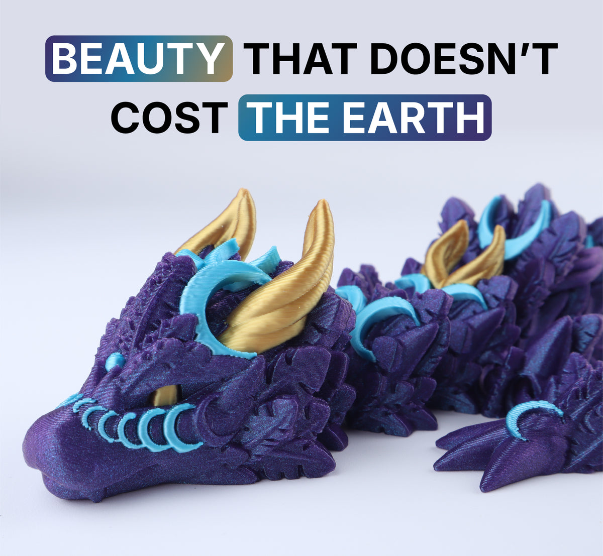 3D Printed Lunar Dragon Fidget Toy – Articulated Fantasy Desk Toy Gift ...