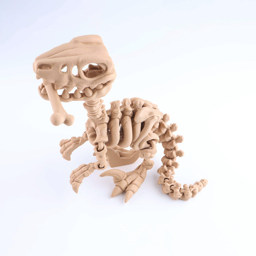 3D Printed Raptor Skeleton Fidget Toy – Articulated Dinosaur Desk Toy ...
